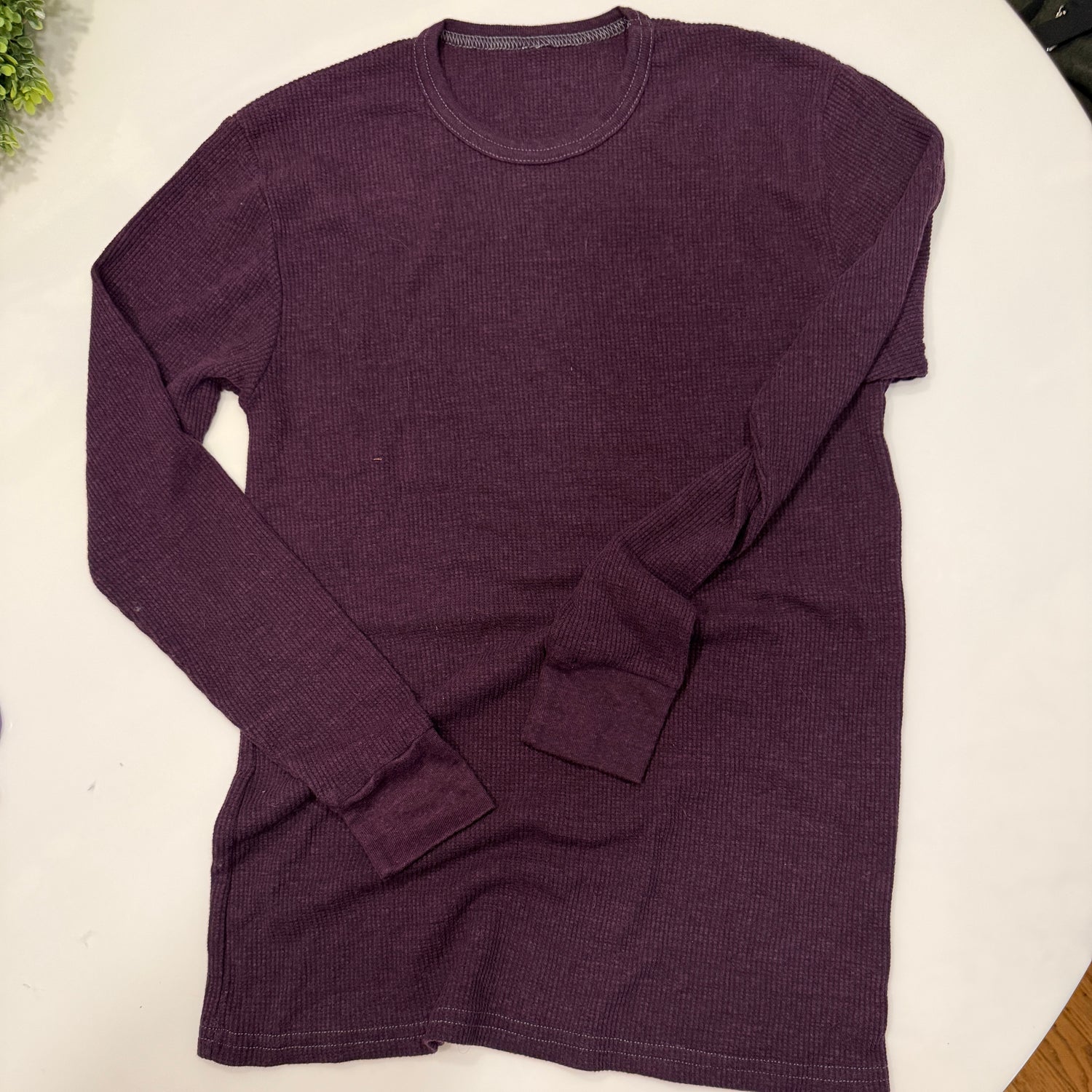 Sample Sale #231: Purple Waffle-Knit Crewneck: Size SMALL – Blade + Blue